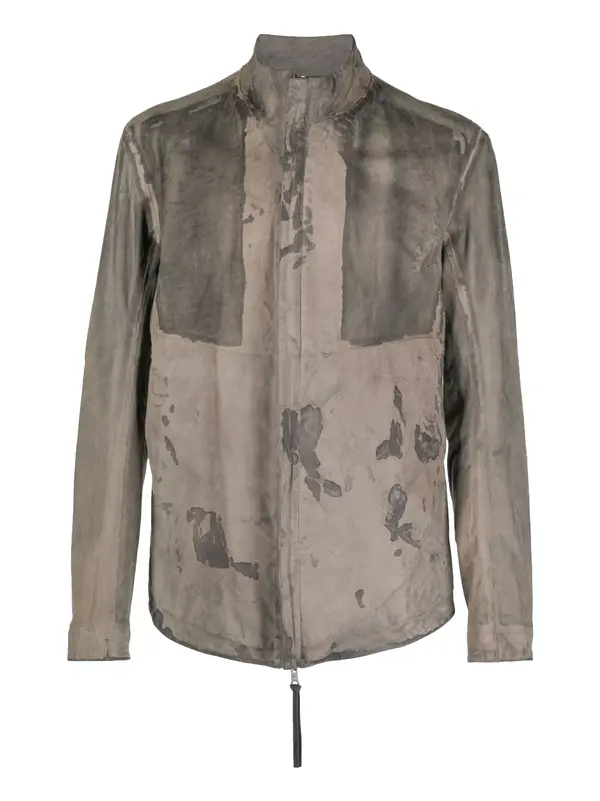 Boris Bidjan Saberi Reversible Leather Jacket - Grey