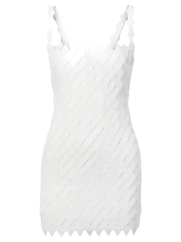 Attico Rue Open-back Embellished Mini Dress - Off-white