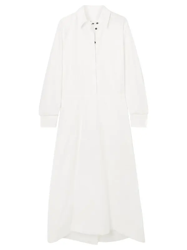 JIL SANDER Cotton-poplin Maxi Shirt Dress - White