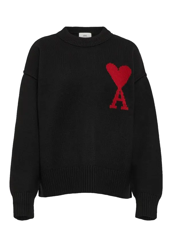 Ami De Cœur Virgin Wool Sweater - Black