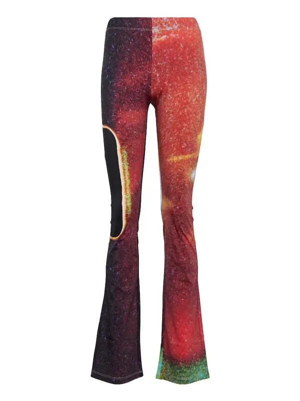 MAISON MARGIELA Printed Flared Leggings - Multicoloured