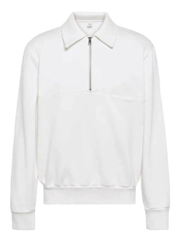 WINNIE N.Y.C Cotton Polo Sweater - Neutrals