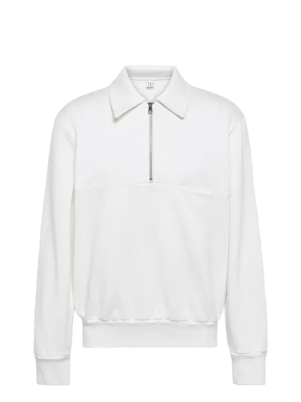 WINNIE N.Y.C Cotton Polo Sweater - Neutrals