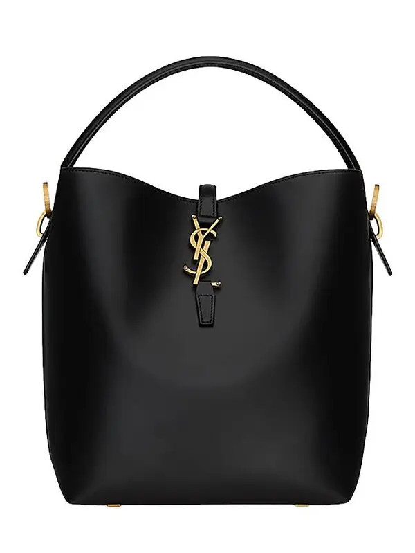 Saint Laurent Le 37 Bucket Bag - Black Shiny Leather/gold