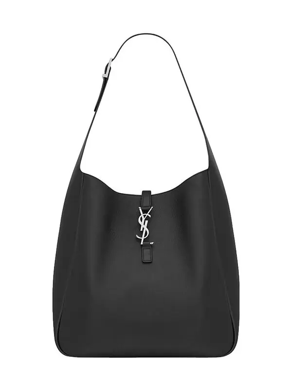 Saint Laurent Le 5 A 7 Shoulder Bag - Black/silver Smooth Leather