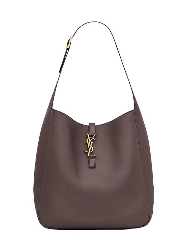 Saint Laurent Le 5 A 7 Shoulder Bag - Brown/gold Smooth Leather