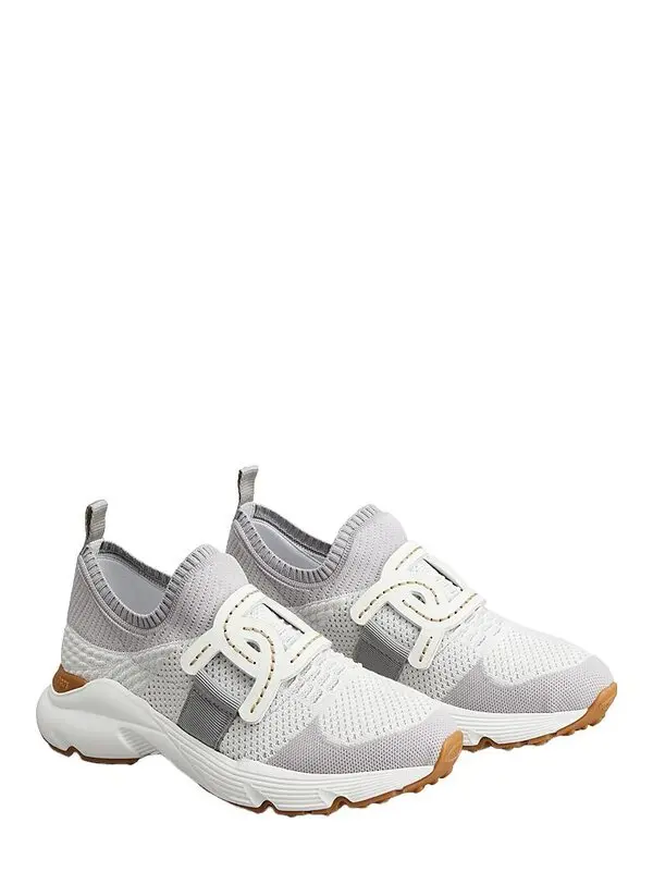 TOD'S Kate Pull On Running Sneakers - White Gray