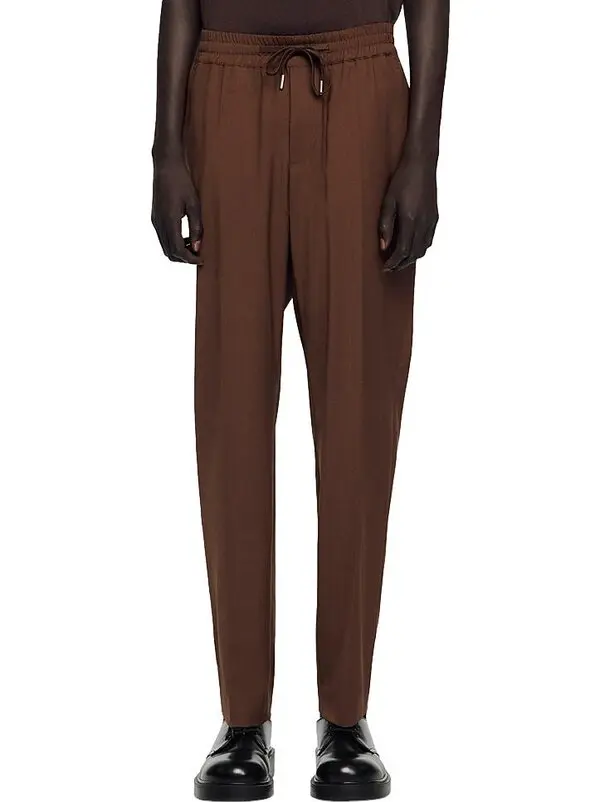 Sandro Alpha Drawstring Pants - Chocolate