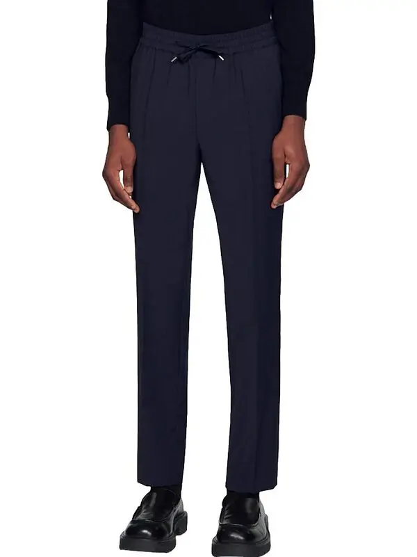 Sandro Alpha Drawstring Pants - Navy Blue