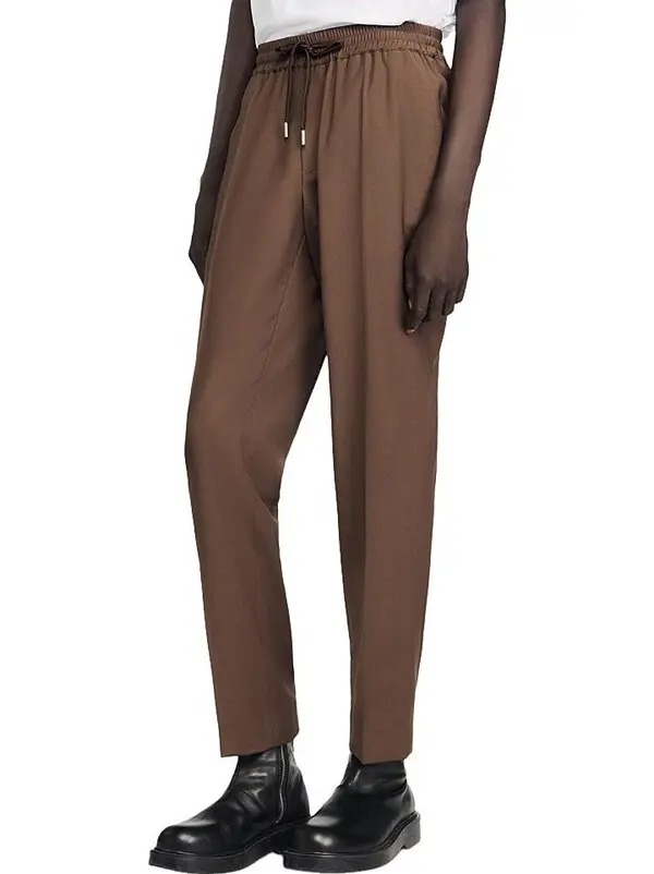 Sandro Alpha Drawstring Pants - Tobacco Brown