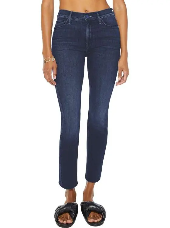 MOTHER The Dazzler Mid-rise Ankle Straight-leg Jeans - Chip On My Shoulder