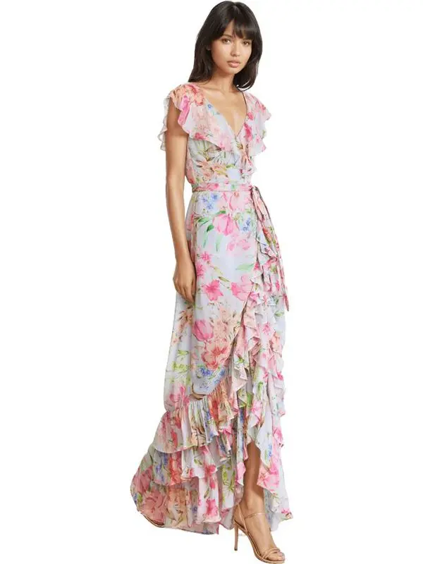 Yumi Kim Tilda Maxi Wrap Dress - Blue