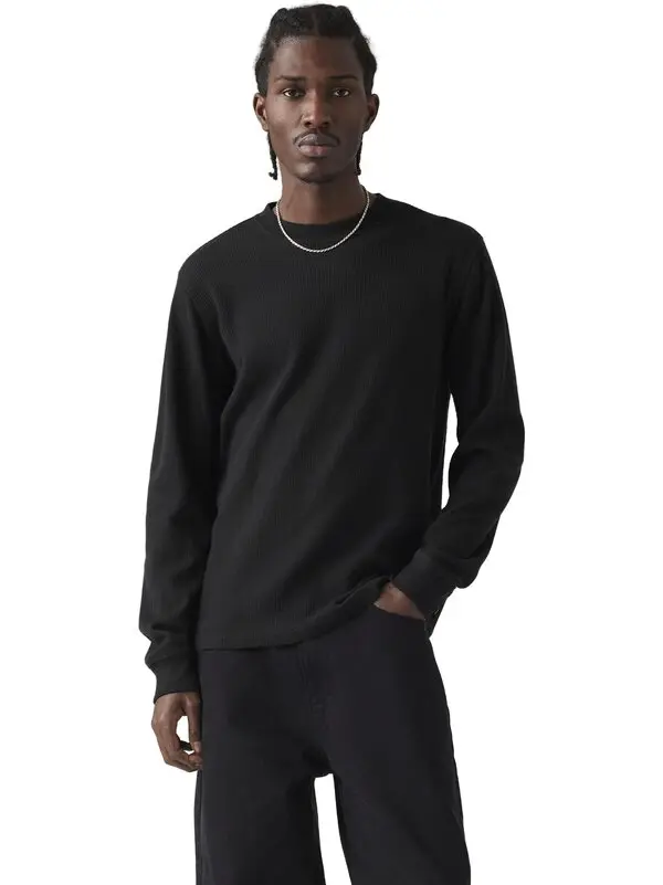 LEVI'S Long Sleeve Standard Fit Thermal Shirt - Mineral Black
