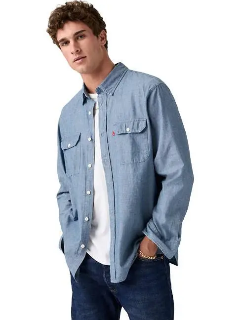 LEVI'S Classic Worker Overshirt - Light Indigo Worn In