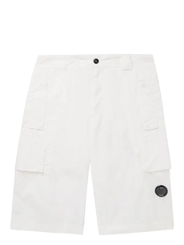C.P. COMPANY Straight-leg Logo-appliquéd Cargo Shorts - Neutrals