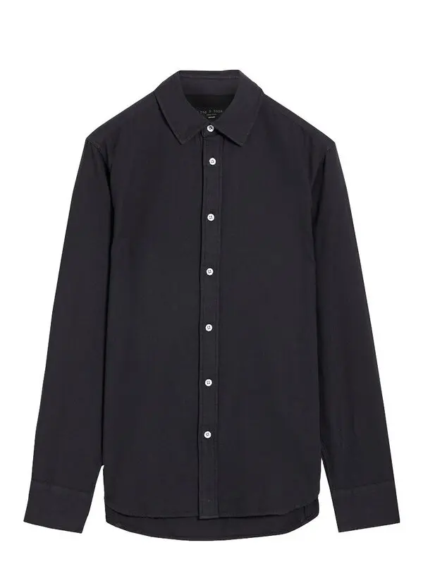 Rag & Bone Pursuit 365 Cotton Oxford Shirt - Black