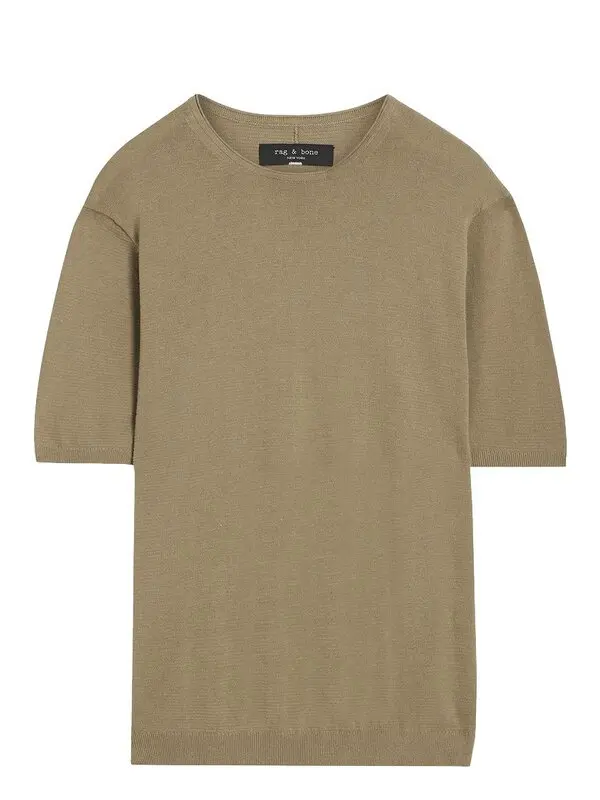 Rag & Bone Louis Cotton Tshirt - Army Green