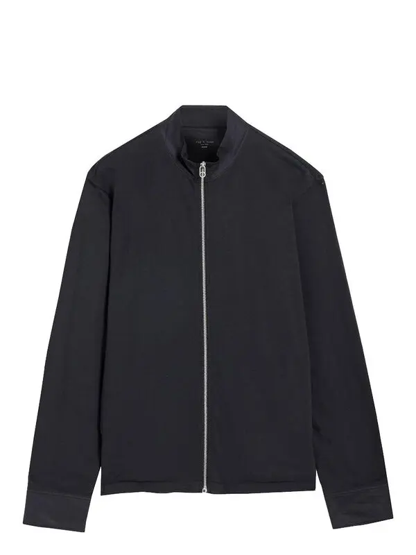 Rag & Bone Agnes Poplin-paneled Cotton-jersey Jacket - Black