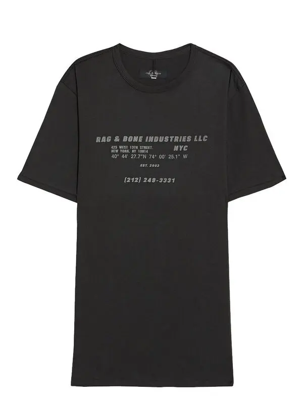 Rag & Bone Printed Cottonjersey Tshirt - Black