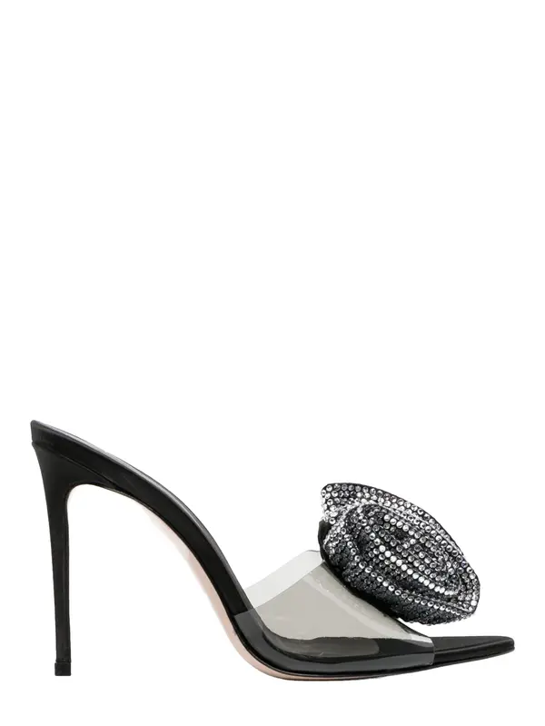 LE SILLA 100mm Crystal-embellished Sandals - Black