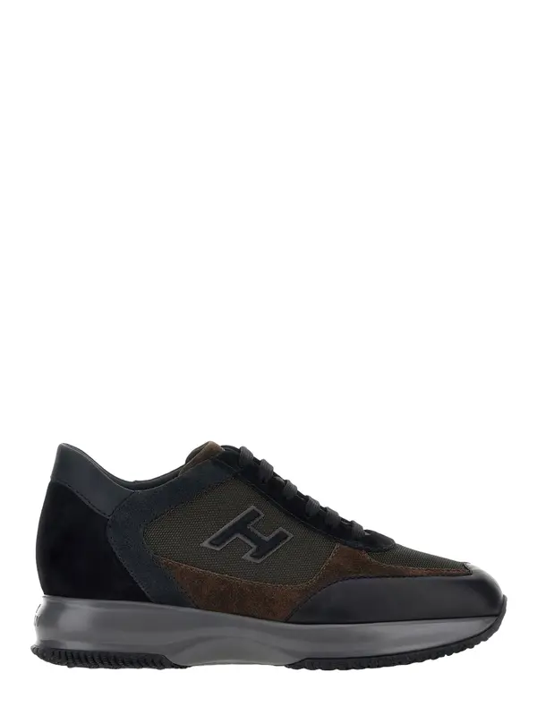 Hogan Interactive H Suede Low-top Sneakers - Black