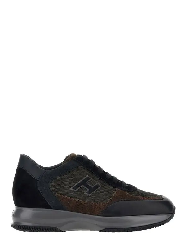 Hogan Interactive H Suede Low-top Sneakers - Black