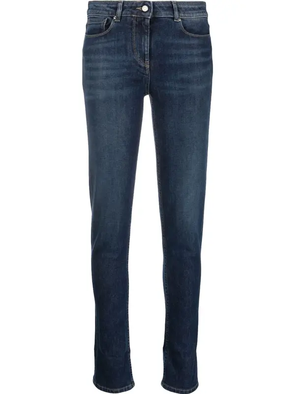 Fabiana Filippi Mid-rise Slim-cut Jeans - Blue