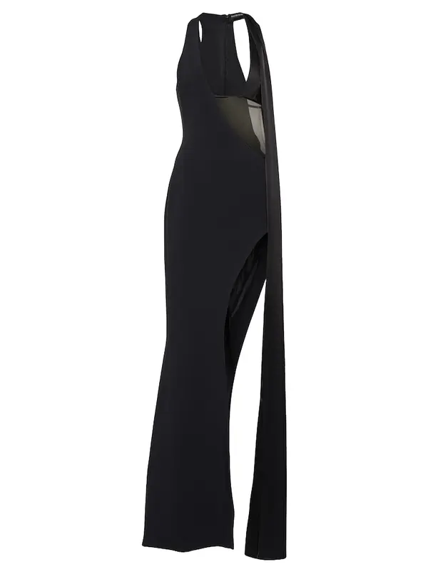 David Koma Cutout Gown - Black