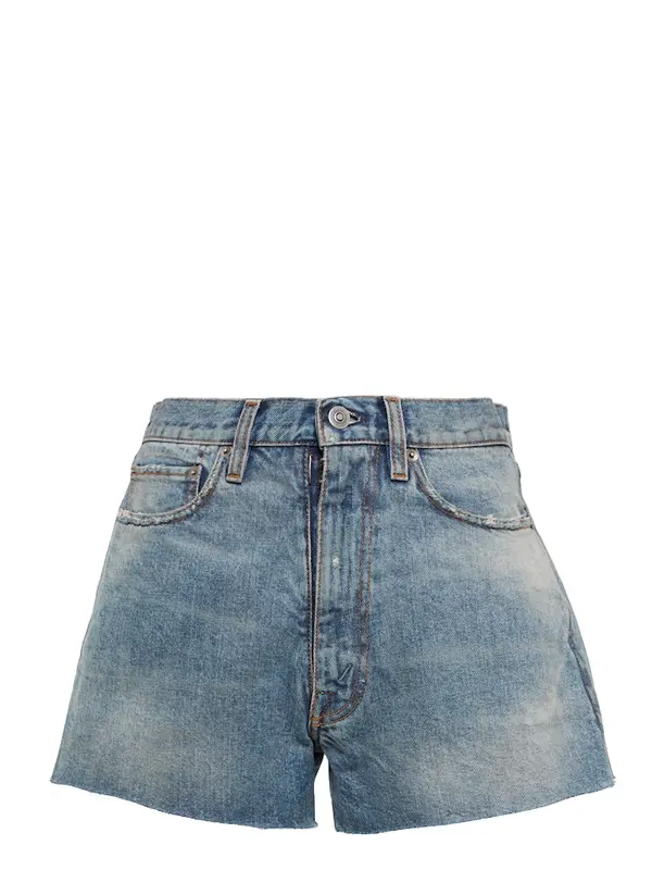 MAISON MARGIELA Distressed Denim Shorts - Blue
