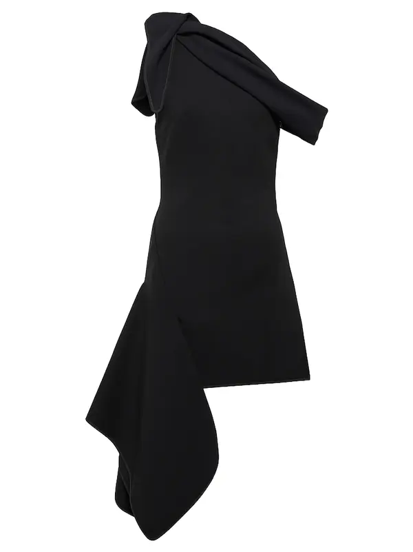 Maticevski Rigor Asymmetric Mini Dress - Black