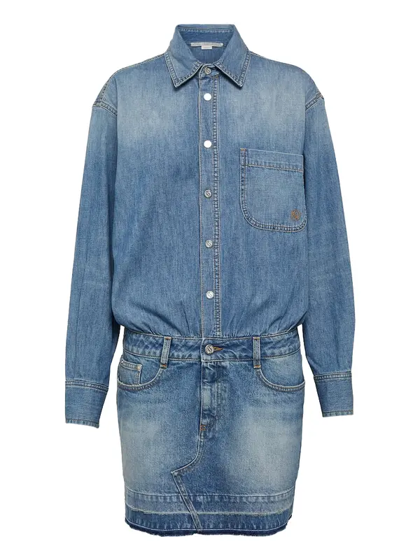Stella McCartney Denim Shirt Dress - Blue