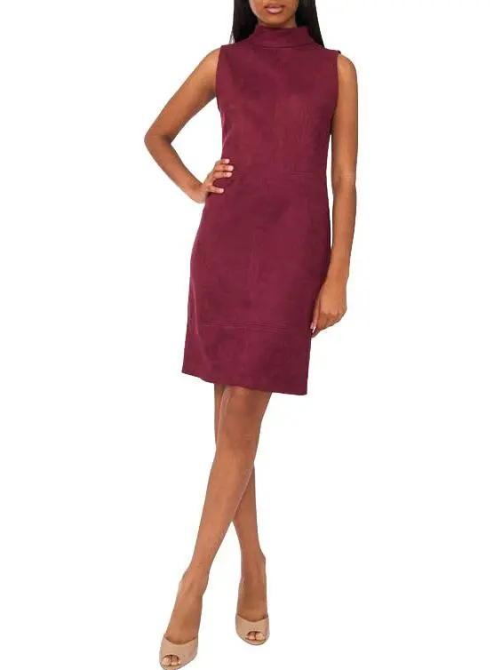 Halogen Mock Neck Sheath Dress - Merlot