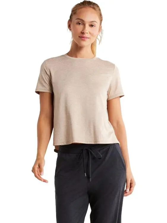 Zella Relaxed Tee - Tan Thread