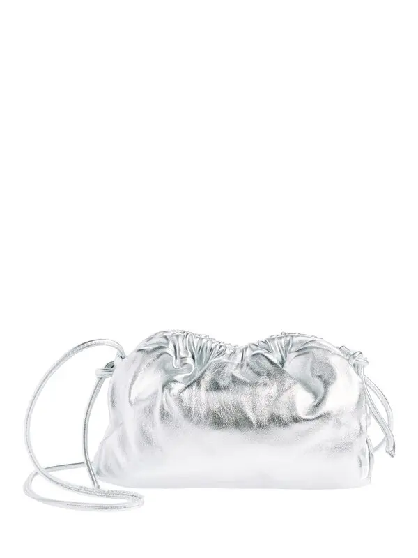 MANSUR GAVRIEL Mini Cloud Metallic Clutch - Silver