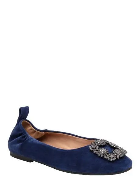Linea Paolo Minax Embellished Ballet Flat - Navy
