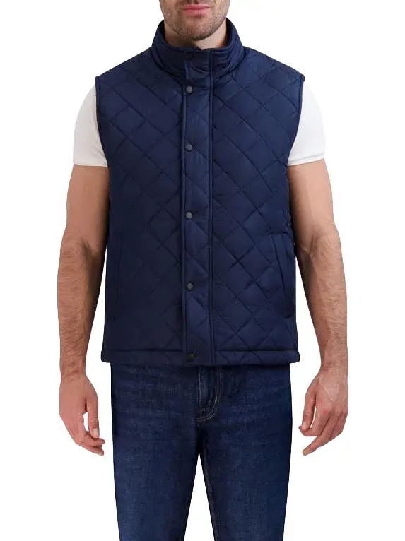 Cole Haan Quilted Vest - Navy
