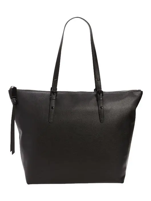 Rebecca Minkoff Leather Zip Tote - Black