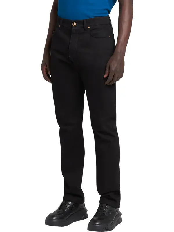 Versace Medusa Straight-leg Jeans - Black