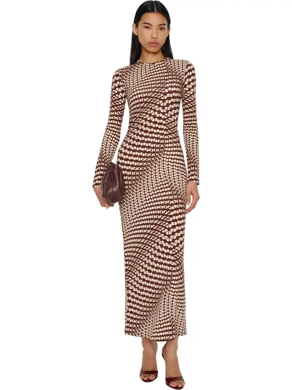 REFORMATION Tommie Knit Maxi Dress - Brown