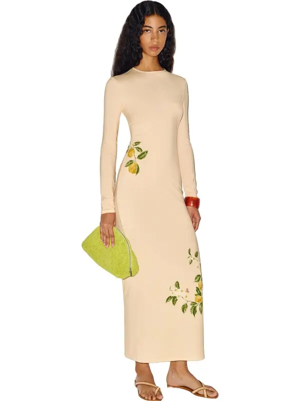 REFORMATION Tommie Knit Maxi Dress - Yellow