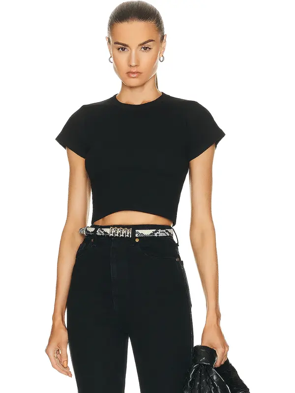LESET Kelly Crop Tee - Black