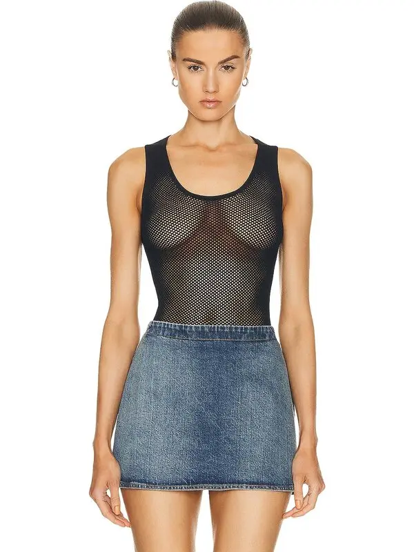 Alaïa Fishnet Bodysuit - Minuit