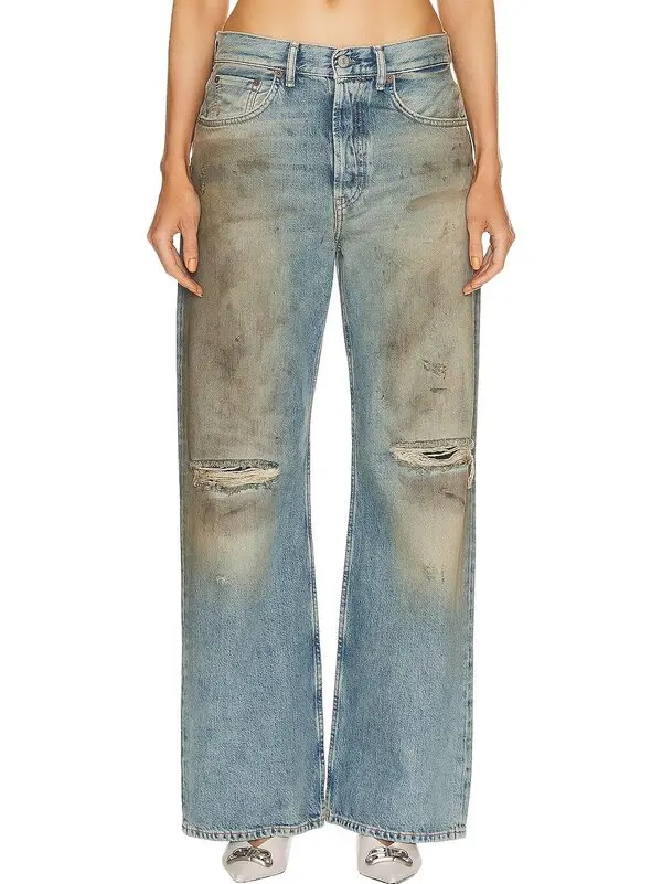 Acne Studios 2021 Loose Fit Jeans - Mid Blue