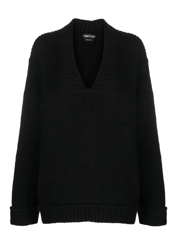 TOM FORD V-neck Pullover - Black