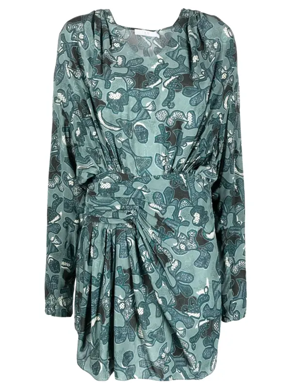 IRO PARIS Fontana Printed Mini Dress - Green