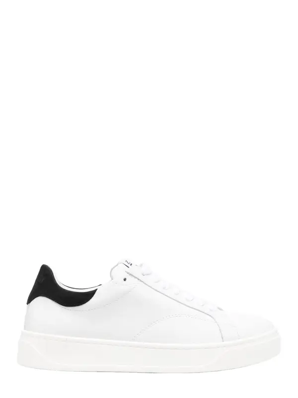 LANVIN Logo-patch Lace-up Sneakers - White