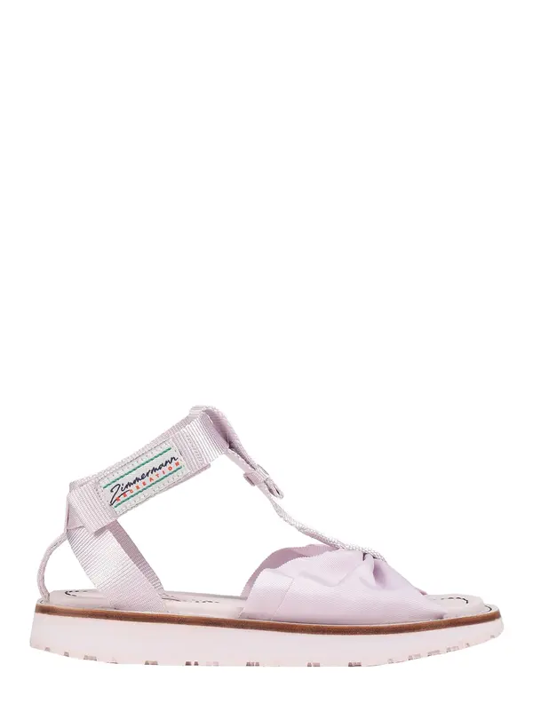 Zimmermann Gathered Grosgrain And Ottoman Sandals - Lilac