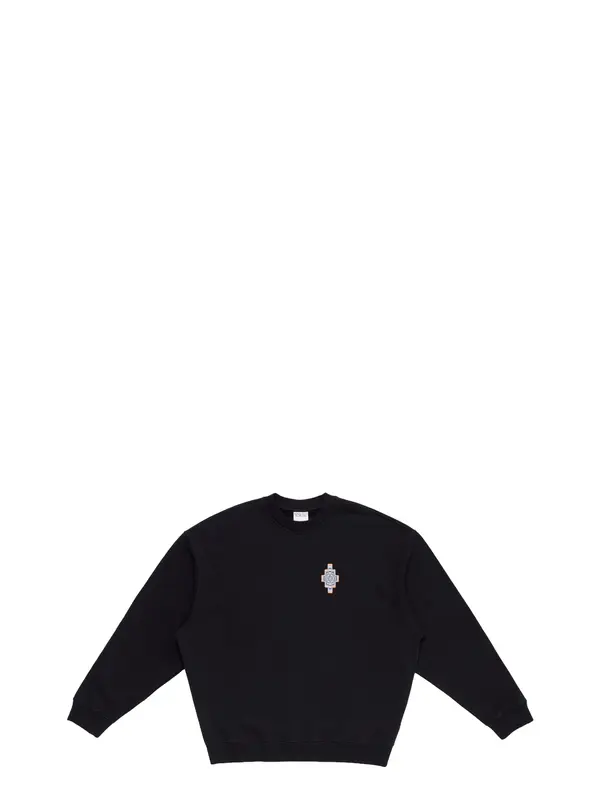 COUNTY OF MILAN Optical Cross Cotton Sweatshirt - Black