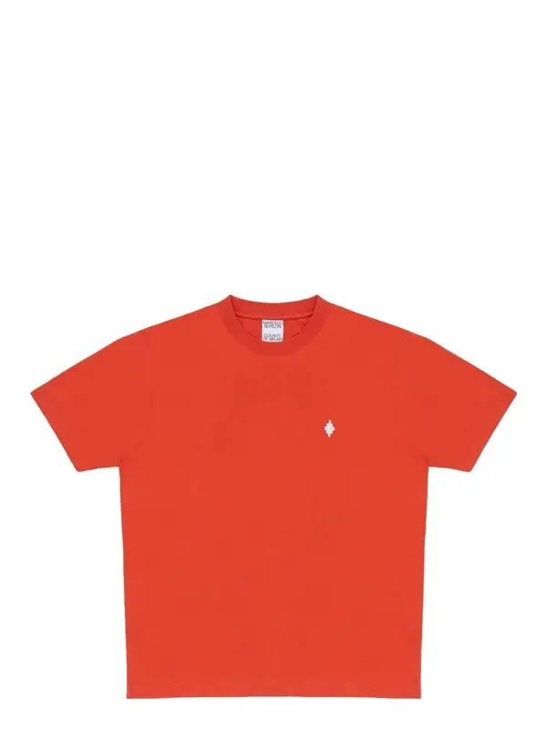 COUNTY OF MILAN Cross Short-sleeve Cotton T-shirt - Orange