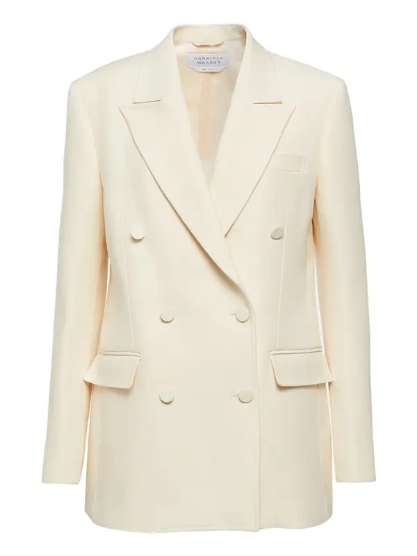 Gabriela Hearst Kees Double-breasted Blazer - White